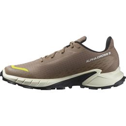 Salomon Trailschuhe "Alphacross 5", rutschfest, dämpfend, für Herren, braun, 43 1/3