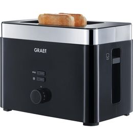 GRAEF. Toaster "TO 62", Brötchenaufsatz, 1000 Watt, schwarz