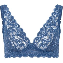 Hanro Moments Bralette, Spitze, floral, für Damen, blau, 70B