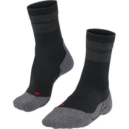 Falke TK Stabilizing Trekkingsocken, Kompressionszonen, Rippbündchen, für Damen, schwarz, 39/40