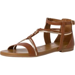 Tamaris Riemchensandalen, Leder, für Damen, braun, 38