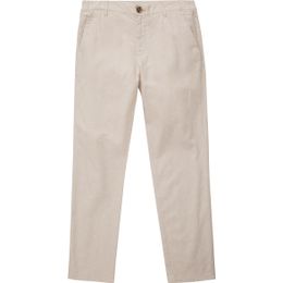 Tom Tailor Stoffhose, Leinenanteil, für Herren, beige, 31/34