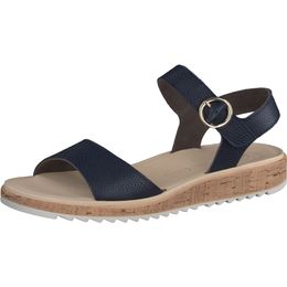 Paul Green Sandalen, Leder, Super Soft-Fußbett, für Damen, blau, 39