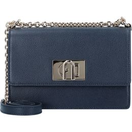 Furla Umhängetasche, Twist-Lock, Leder, für Damen, blau