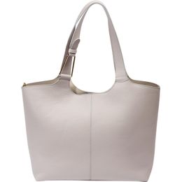 Coccinelle Shopper, Magnetdruckknopf, Leder, für Damen, grau