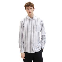 Tom Tailor Freizeithemd, Regular-Fit, Streifen-Design, für Herren, blau, S
