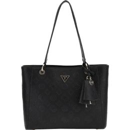 Guess Shopper "Jena Noel Tote", Logo-Muster, Reißverschluss, für Damen, schwarz