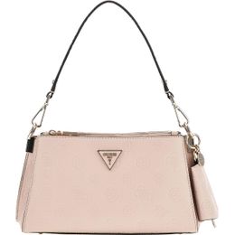 Guess Schultertasche "Jena Girlfriend", Logo-Muster, Magnetdruckknopf, für Damen, rosa