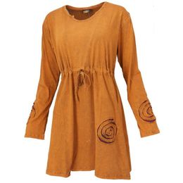 Guru-Shop Midikleid Hippie Minikleid Boho chic Spirale