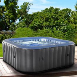 Whirlpool aufblasbar MSpa tekapo für 4 Personen 158x158cm In-Outdoor Pool 108 Massagedrüsen Aufblasfunktion per Tastendruck - Brast