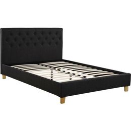 HABITAT ET JARDIN Doppelbett Emmy - 140 x 190 cm - Grau