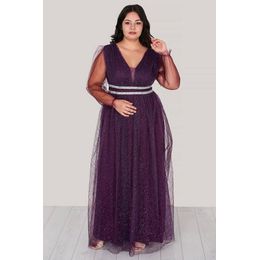 Modabout Abendkleid Langes Maxikleid Sommerkleid für große Größen- NELB0588D5160MOR (1-tlg)