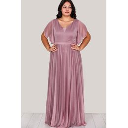 Modabout Abendkleid Langes Maxikleid Sommerkleid für große Größen- NELB0588D5064GÜL (1-tlg)