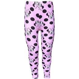 Disney Minnie Mouse Leggings Minnie Maus Mädchen Jersey Leggings Größe 104-134 cm