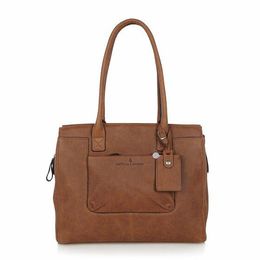 Castelijn & Beerens Castelijn & Beerens Carisma Schultertasche RFID Leder 38 cm Laptopfach cognac