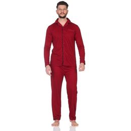 EloModa Pyjama Herren Pyjama Set Hemd & Hose Schlaf-Anzug Nachthemd