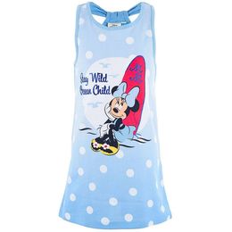 Disney Minnie Mouse Sommerkleid Minnie Maus Mädchen Jerseykleid mit Glitzerdetails Gr. 98-128 cm