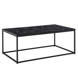 KADIMA DESIGN Couchtisch in Marmor-Optik mit Metallbeine, rechteckig, 100x60x40 cm - Serie MARBRIX