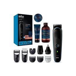 Braun Haarschneider All-In-One Styling Set MGK5411, King C. Gillette Probierset, Wet&Dry, blau|schwarz