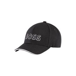 BOSS Green Baseball Cap Cap-US-1 mit kontrastfarbenem Schirmdetail, schwarz