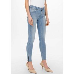 Only Skinny-fit-Jeans ONLKENDELL RG SK ANK DNM TAI467 NOOS mit Reißverschluss Detail am Bein, blau