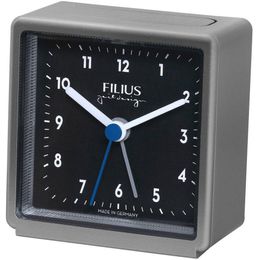 FILIUS zeitdesign Quarzwecker Made in Germany, grau