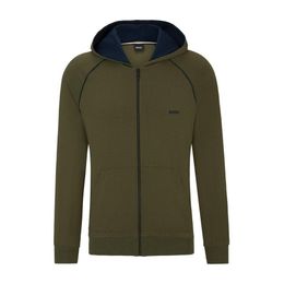 BOSS Kapuzensweatjacke Mix&Match Jacket H mit Kängurutasche, grün