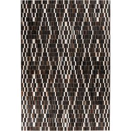 Teppich Padiro "Lavin 125" Teppiche Gr. B/L: 160 cm x 230 cm, 8 mm, 1 St., schwarz-weiß (schwarz, weiß) Esszimmerteppiche