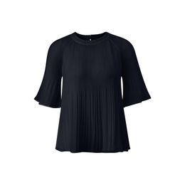 Chiffonbluse s.Oliver BLACK LABEL Gr. 38, blau (blue) Damen Blusen kurzarm