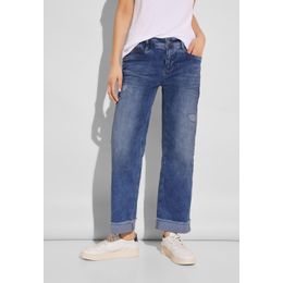 Comfort-fit-Jeans Street One Gr. 33, Länge 28, blau (authentic indigo wash) Damen Jeans Ankle 7/8
