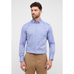Langarmhemd Eterna "MODERN FIT" Gr. 40, Normalgrößen, blau (royal blau) Herren Hemden Langarm