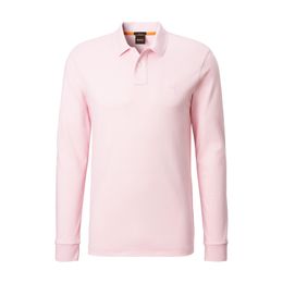 Poloshirt BOSS Orange "Passerby" Gr. 4XL, pink (light, pastel pink682) Herren Shirts Langarm