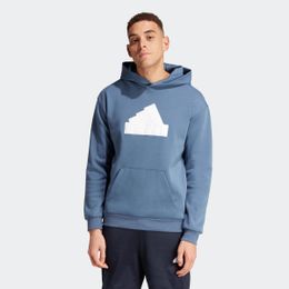Kapuzensweatshirt adidas Sportswear "M FI BOS HD" Gr. L, blau (preloved ink) Herren Sweatshirts Hoodies