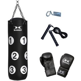 Boxsack HAMMER "Sparring Professional", schwarz, Boxsäcke, B/H/L: 26cm x 80cm x 80cm, mit markierten Trefferpunkten, B:26cm H:80cm L:80cm