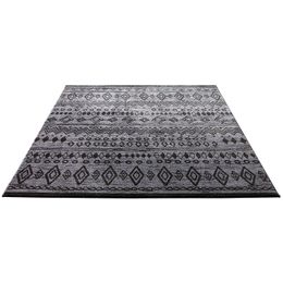 Teppich Wecon Home "Contemporary Kelim" Teppiche Gr. B/L: 133 cm x 200 cm, 8,5 mm, 1 St., schwarz (schwarz, grau) Orientalische Muster