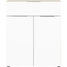 Kombikommode Germania "Oakland" Sideboards Gr. B/H/T: 83 cm x 102 cm x 42 cm, weiß (navarra, eiche, nachbildung, weiß) Kombikommoden