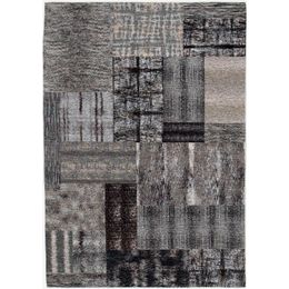 Teppich OCI DIE TEPPICHMARKE "Aureus Fashin" Teppiche Gr. B/L: 155 cm x 230 cm, 5 mm, 1 St., grau Baumwollteppiche