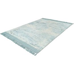 Teppich Padiro "Dolce Vita 125" Teppiche Gr. B/L: 200 cm x 290 cm, 10 mm, 1 St., blau (petrol) Esszimmerteppiche