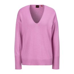 Strickpullover BOSS Orange "C_Freno Premium Damenmode" Gr. S (36), open purple546 Damen Pullover V-Pullover