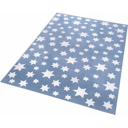 Kinderteppich Wecon Home "Jeans Star" Teppiche Gr. B/L: 200 cm x 290 cm, 8 mm, 1 St., blau Kinder Kinderzimmerteppiche