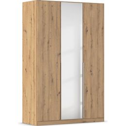 Drehtürenschrank Rauch "Kleiderschrank Schrank Garderobe AGORDO mit Dekor- oder Hochglanzfront" Schränke Gr. B/H/T: 136 cm x 210 cm x 54 cm, 3 St., braun (eiche artisan) Drehtürenschränke