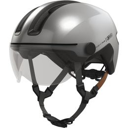 Fahrradhelm Abus "HUD-Y ACE" Helme Gr. L Kopfumfang: 57 cm - 61 cm, silberfarben (gleam silver) Fahrradhelme für Erwachsene