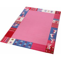 Kinderteppich Wecon Home "Roundly Hand&Feet" Teppiche Gr. B/L: 80 cm x 150 cm, 8 mm, 1 St., pink Kinder Kinderzimmerteppiche