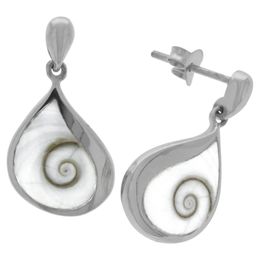 Paar Ohrhänger Vivance "925 Silber mit Muschel weiß" Ohrringe Gr. ONE-SIZE, Silber 925 (Sterlingsilber), weiß (weiß, weiß) Damen Ohrhänger Ohrschmuck
