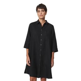 Marc O'Polo Blusenkleid MARC O'POLO "aus reinem Leinen" Gr. 42, Normalgrößen, schwarz Damen Kleider Freizeitkleider