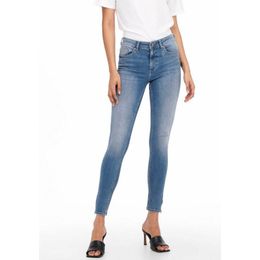 Only Ankle-Jeans ONLBLUSH MID SK ANK ZIP DNM, blau