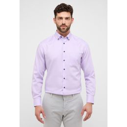 Langarmhemd Eterna "MODERN FIT" Gr. 40, Normalgrößen, lila (lavender) Herren Hemden Langarm