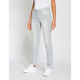 Slim-fit-Jeans Gang "94Sana" Gr. 28, N-Gr, grau (grey light noble) Damen Jeans Röhrenjeans