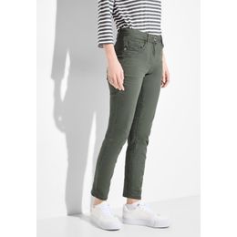 Slim-fit-Jeans Cecil Gr. 28, Länge 28, grün (cool khaki) Damen Jeans Röhrenjeans