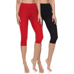 Merry Style Leggings Caprihose Damen 3/4 Hosen MS10-199 (2-tlg) aus Baumwolle